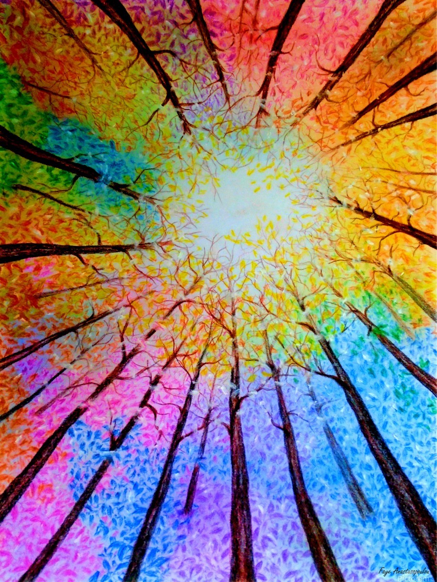 Rainbow Forest by Faye Anastasopoulou Wall Art